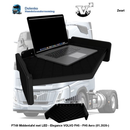 VOLVO FH5 -FH5 Aero (2020-.....) Midden tafel met LED - Elegance, FT49