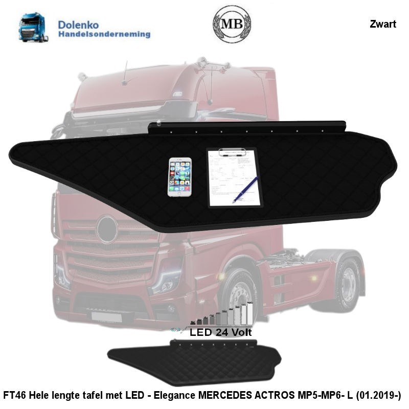 Mercedes Actros (MP5 - MP6 - L) Hele Lengte tafel Elegance Serie FT46